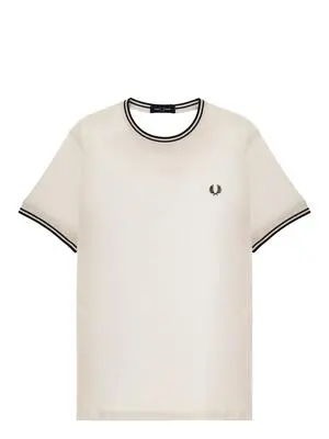Fred Perry T-shirt With Logo - Ivory