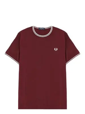 Fred Perry T-shirt With Logo - Bordeaux