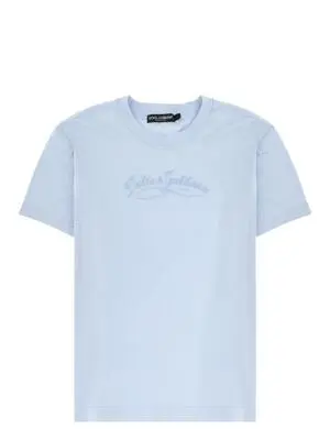 Dolce & Gabbana T-shirt With Logo - Azure