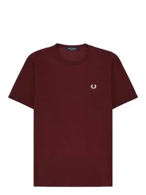 Fred Perry T-shirt With Logo - Bordeaux