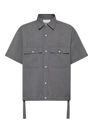 Thom Browne Seersucker Short-sleeve Shirt - Grey