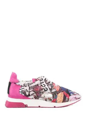 THE ARTISTYLIST Printed Low Top Sneakers - Pink