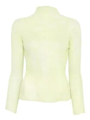 Issey Miyake Ruffled Long-sleeve T-shirt - Green