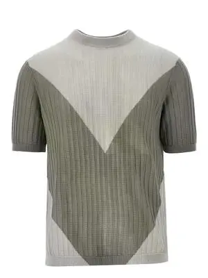 Emporio Armani Textured Knit Sweater - Grey