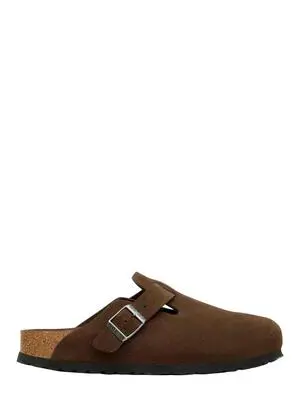 BIRKENSTOCK Boston Buckled-strap Slippers - Brown