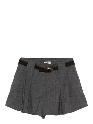 Sandro Pleated Belted Shorts - Grey