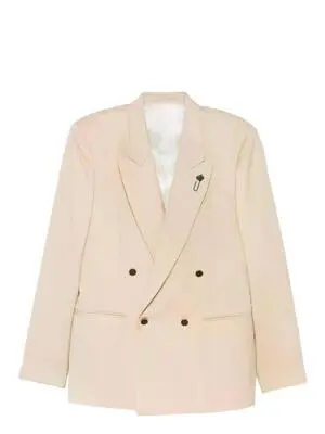 LARDINI Double-breasted Blazer - Neutrals