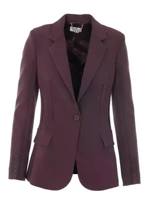 Elisabetta Franchi Double-breasted Jacket - Purple