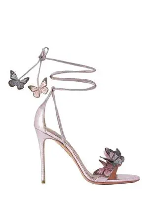 AQUAZZURA Papillon Butterfly Embellished Sandals - Pink