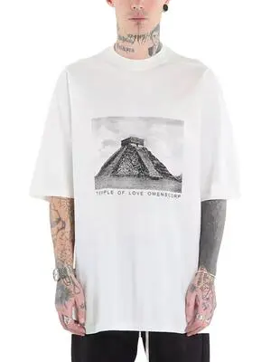 Rick Owens Jumbo Ss Cotton T-shirt - White