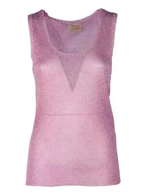 Pho Firenze Sleeveless Round-neck Top - Pink