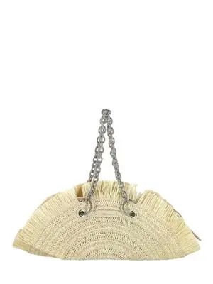 Blumarine Fringed Tote Bag - Neutrals