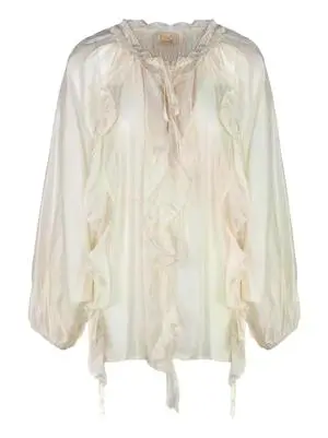 PHO FIRENZE Ruffled Gathered Blouse