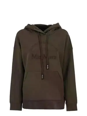 Max Mara Mandrea Embroidered-logo Sweatshirt - Brown