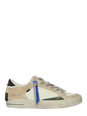 CRIME LONDON Sk8 Deluxe Leather Sneakers - Neutrals