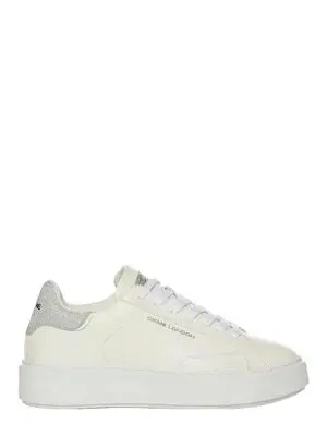 CRIME LONDON Round-Toe Leather Sneakers