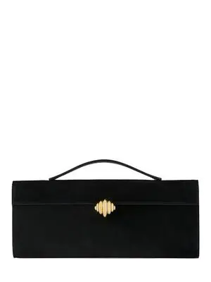 AQUAZZURA Embellished Clutch - Black