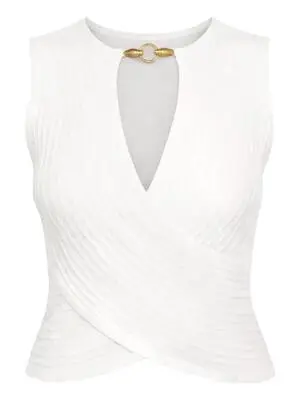 JUST CAVALLI Ring-Detail Sleeveless Top