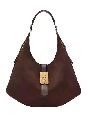 GANNI Large Kat Shoulder Bag - Brown