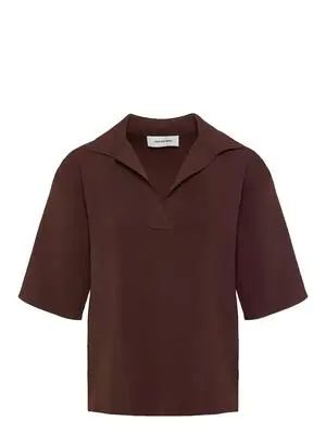 YVES SALOMON Knitted Top - Brown