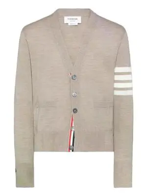 Thom Browne 4-bar V-neck Cardigan - Neutrals