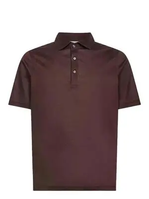 D4.0 Three-button Polo Shirt - Brown