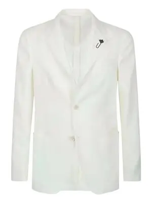 LARDINI Button-up Blazer - White