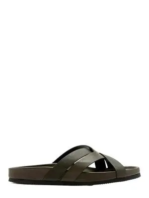 TOM FORD Cross Strap Slides - Green