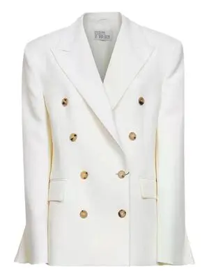 Giuseppe Di Morabito Pleated Double-breasted Jacket - White