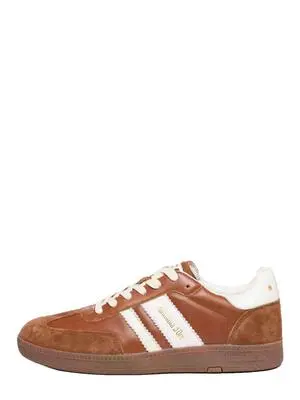 PANTOFOLA D'ORO Stripe Leather Sneakers - Brown