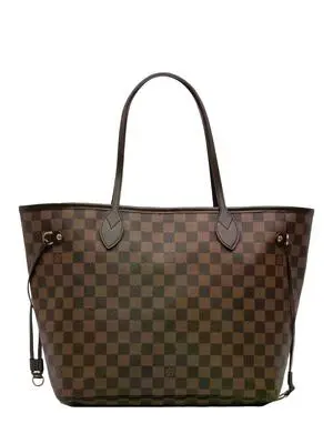 LOUIS VUITTON Damier Ebene Neverfull Mm Tote Bag - Brown