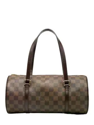 LOUIS VUITTON 2005 Damier Ebene Papillon 30 Handbag - Brown