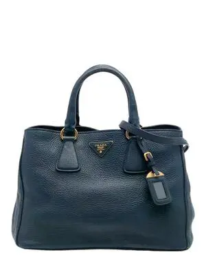 Prada Vitello Daino Open Convertible Tote Satchel 2000-2025 - Blue