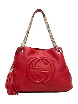 Gucci 2016-2026 Medium Soho Chain Tote Bag - Red