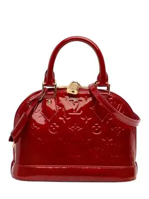 LOUIS VUITTON 2013 Monogram Vernis Alma Bb Satchel - Red