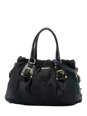 Prada Tessuto Canapa Logo Satchel - Black