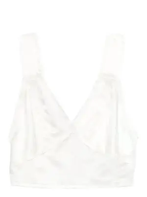 TOTEME Satin Cropped Vest - White