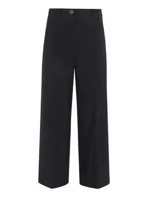 RRD Button Detailed Wide Leg Trousers - Black