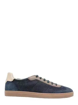 Brunello Cucinelli Panelled Lace-up Sneakers - Blue