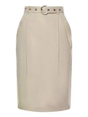 Pinko Belted Midi Skirt - Neutrals