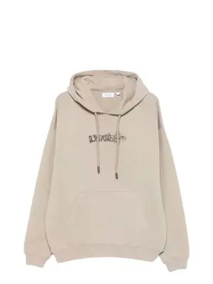 Off-White Floral Embroidered Hoodie - Grey