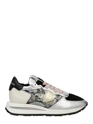 Philippe Model Tropez Haute Panelled Sneakers - Silver