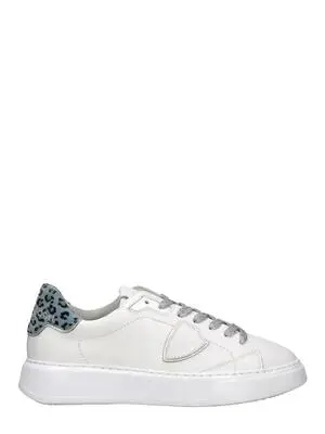 PHILIPPE MODEL Temple Low Leopard Panel Sneakers