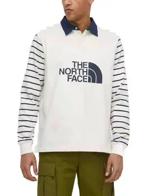 The North Face Striped-arm Logo-print Polo Shirt - Neutrals