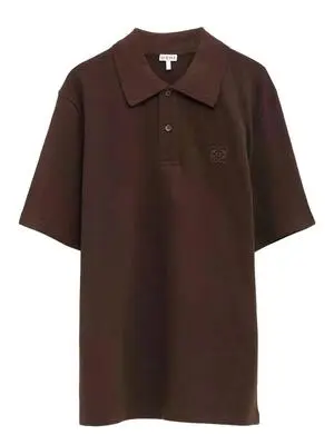 Loewe Embroidered Polo Shirt - Brown