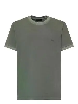 FAY Logo-embroidered T-shirt - Green
