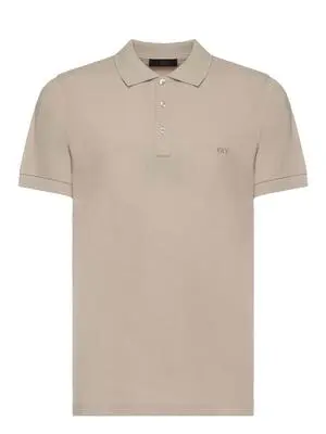 FAY Logo-embroidered Polo Shirt - Neutrals