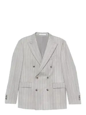Tagliatore Pinstripe Double-breasted Blazer - Grey