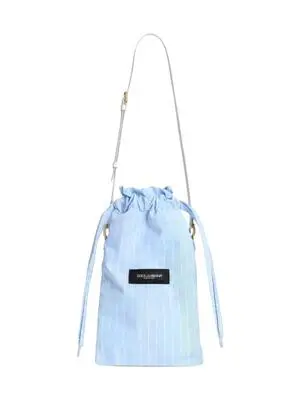 Dolce & Gabbana Striped Bucket Bag - Blue