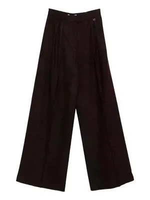 Max Mara Pleated Wide-leg Trousers - Purple